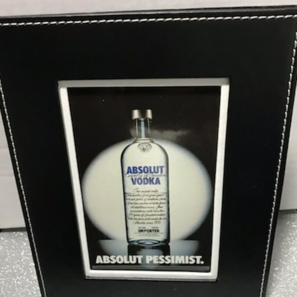 Absolut Vodka | Art | Vintage 994 Absolut Pessimist Promo Card Drink ...